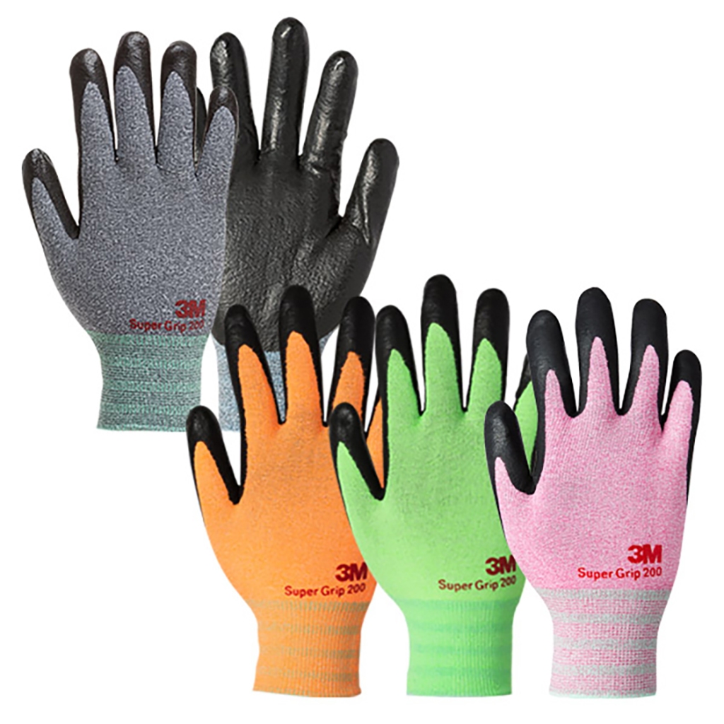 3m Super Grip 200 丁腈泡沫塗層手套工作觸摸屏休閒運動 10 對 | 蝦皮購物