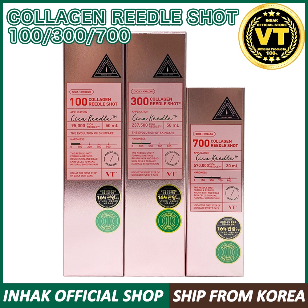[VT] Collagen REEDLE SHOT 100/300/700 彈力護理,抗衰老,皮膚翻轉改善,皮膚助推器 | 蝦皮購物