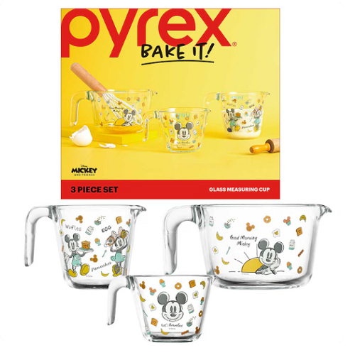 [PYREX] 米奇量杯 3p 套裝(250ml 1p、500ml 1p 和 1L 1p) | 蝦皮購物