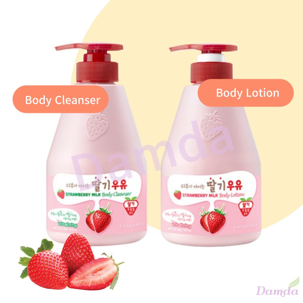 KWAILNARA Hydrating Strawberry Milk Body Lotion 560g | 蝦皮購物