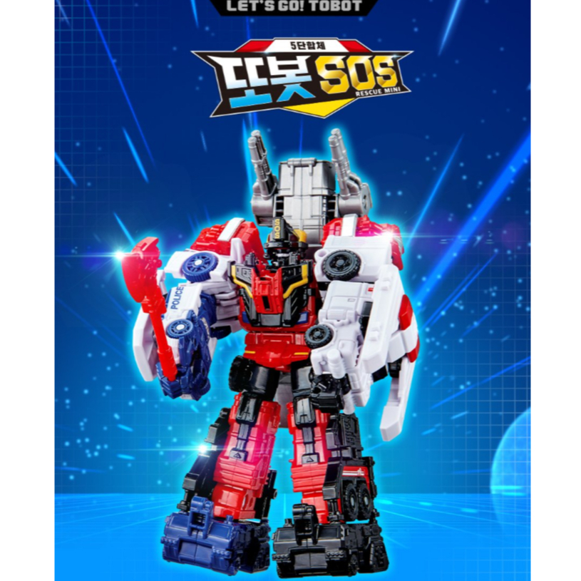 [TOBOT] Tobot MINI RESCUE SOS 5級組合變形機器人 | 蝦皮購物