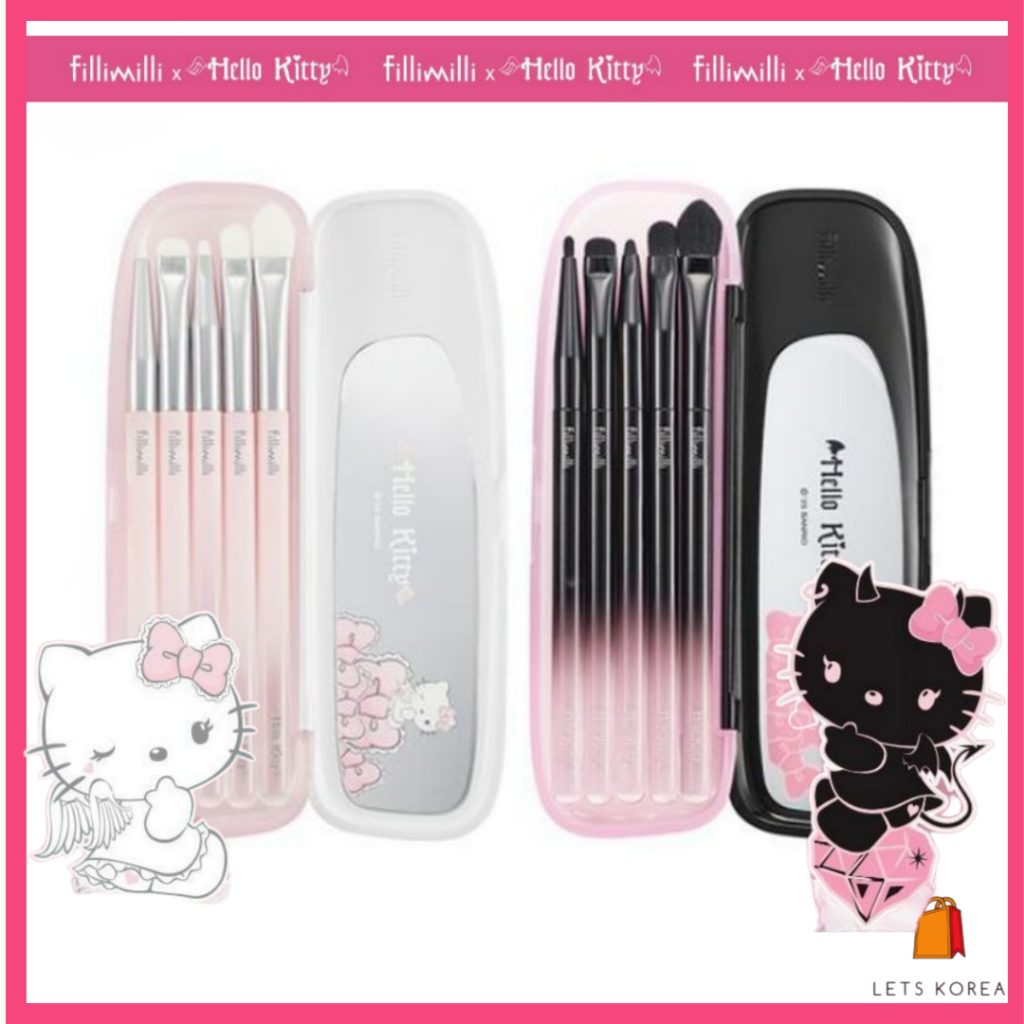 [OLIVE YOUNG] FILLIMILLI x Hello Kitty 眼影刷 眼部刷具組 眼線刷 米粒森 陰影刷 | 蝦皮購物