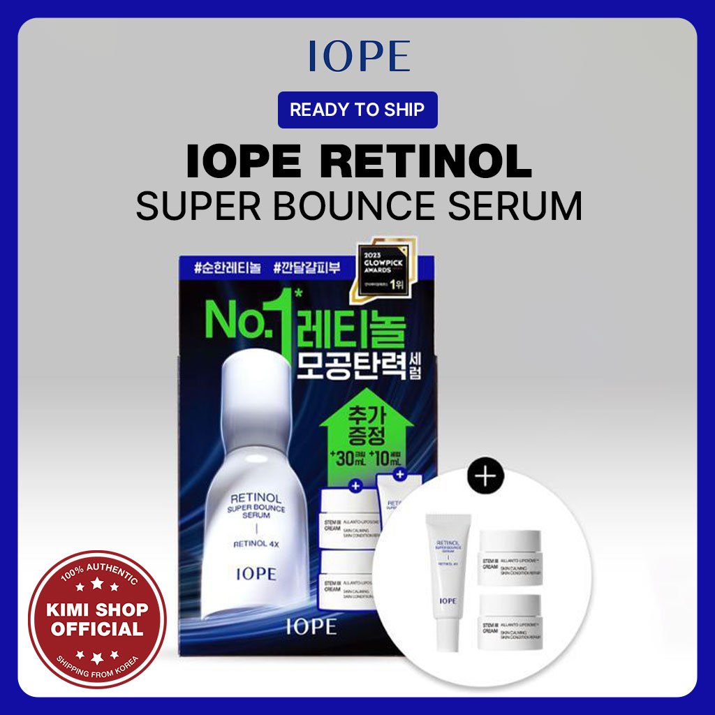 艾諾碧 [IOPE] 視黃醇超級彈力精華 30ml 特別套裝(+精華10ml+莖 3 霜 30ml) | 蝦皮購物