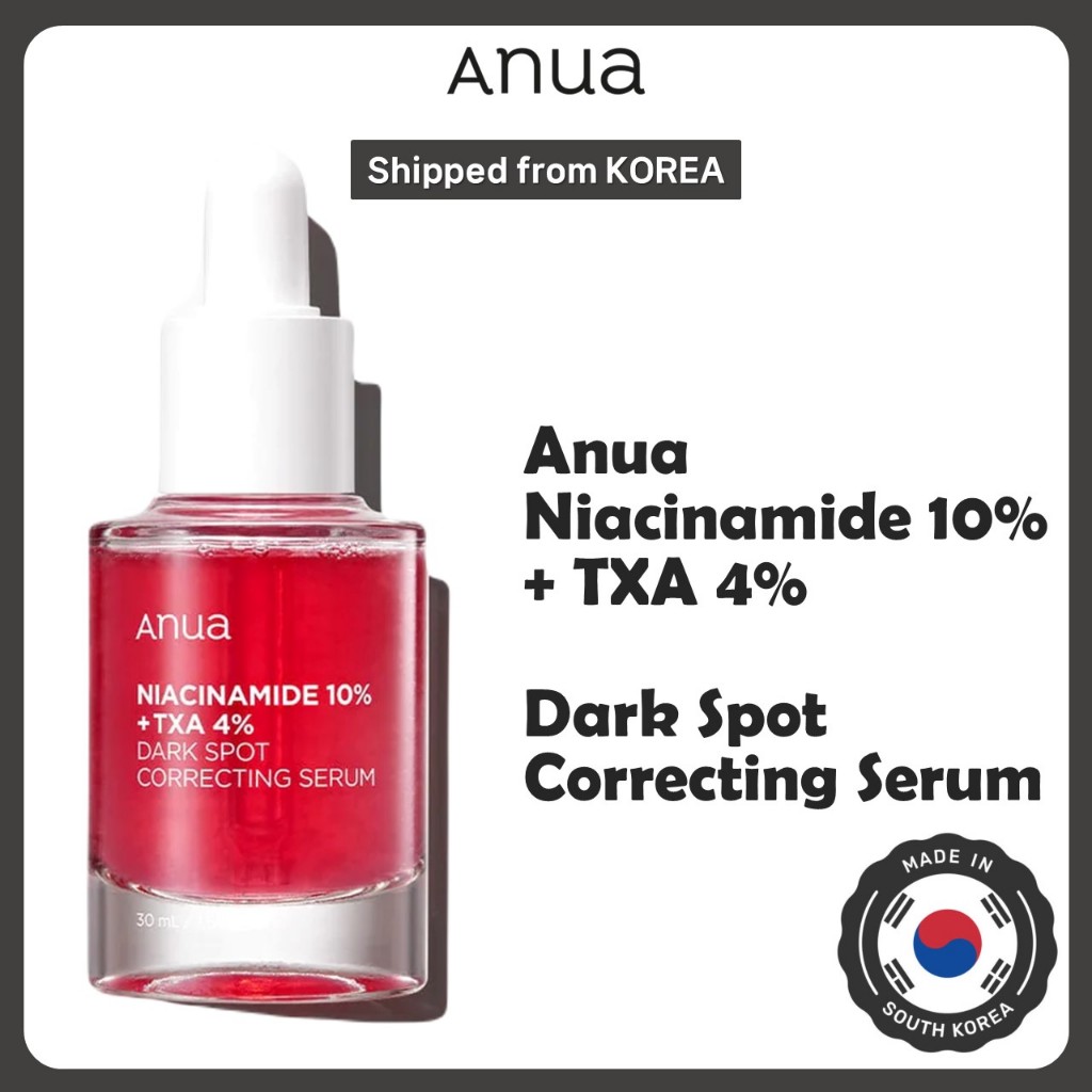Anua 10% 煙酰胺 + 4% 傳明酸精華,神經酰胺,透明質酸,維生素 B12 自然色,適合敏感肌膚,韓國玻璃皮膚 | 蝦皮購物