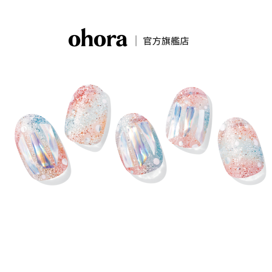 【ohora】 凝膠指甲貼(彩繪) N Newtro no.1 官方旗艦店/大理石/圖案/粉色/藍色 | 蝦皮購物