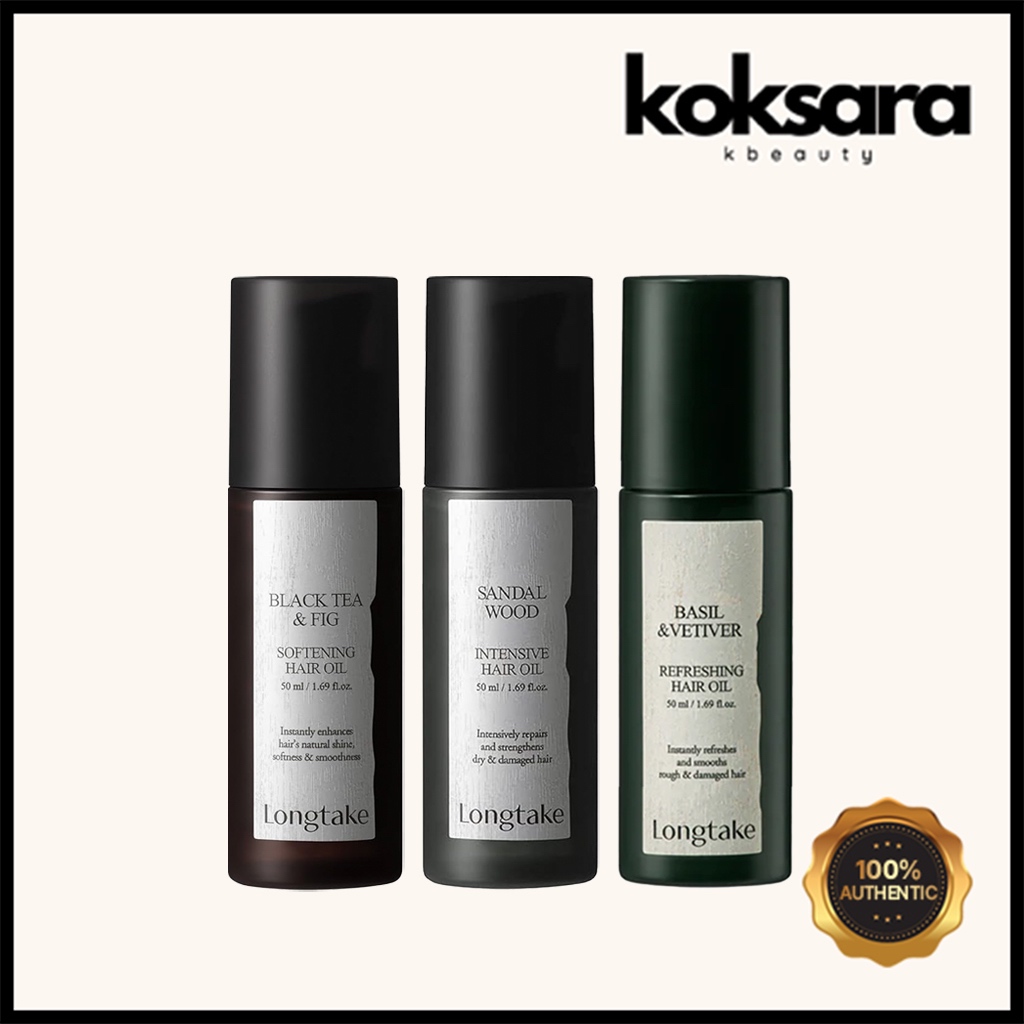 longtake hair oil 50ml (sandalwood, black tea & fig, basil & | 蝦皮購物