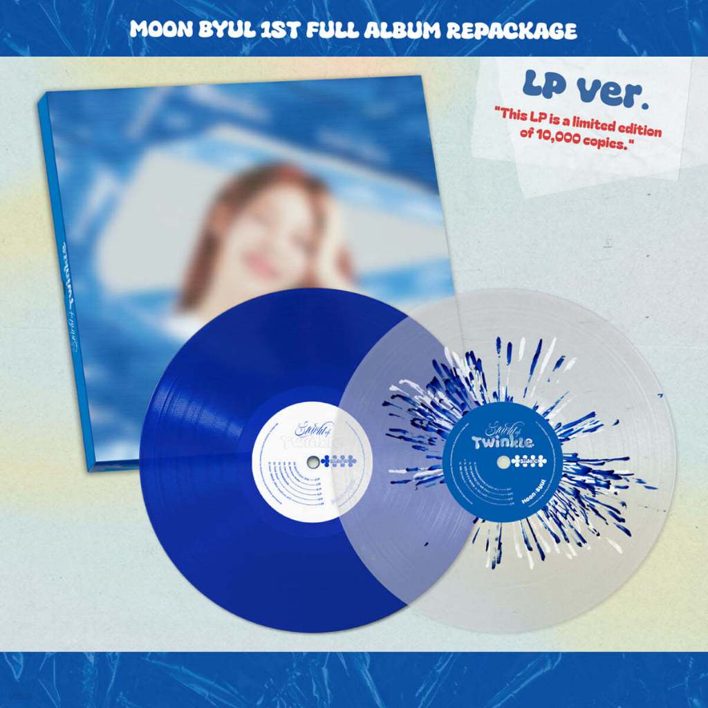 [K-Pop] Moon Byul 第 1 專輯重新包裝“一閃一閃”星光 [2 LP 藍色和透明彩色黑膠唱片] | 蝦皮購物