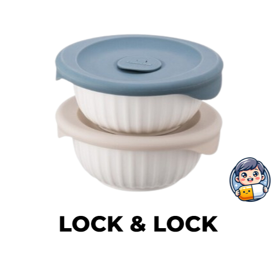 Lock AND LOCK 韓國陶瓷飯盒 250ml 2p + 現代烹飪微波爐容器,混裝 | 蝦皮購物