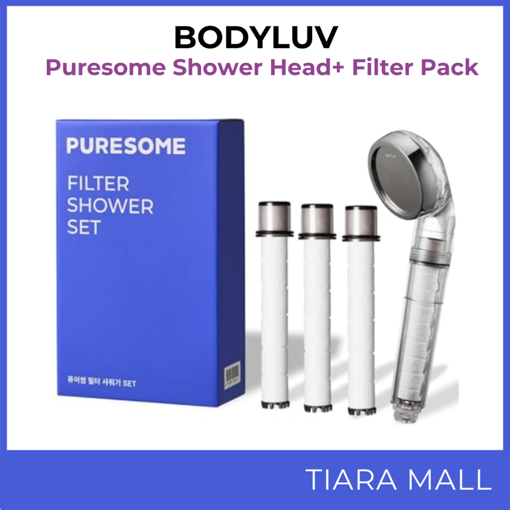 [BODYLUV] Puresome 淋浴頭 + 純過濾器套裝(1 頭 + 3 個過濾器)/ 6 個月使用/韓國發貨 | 蝦皮購物