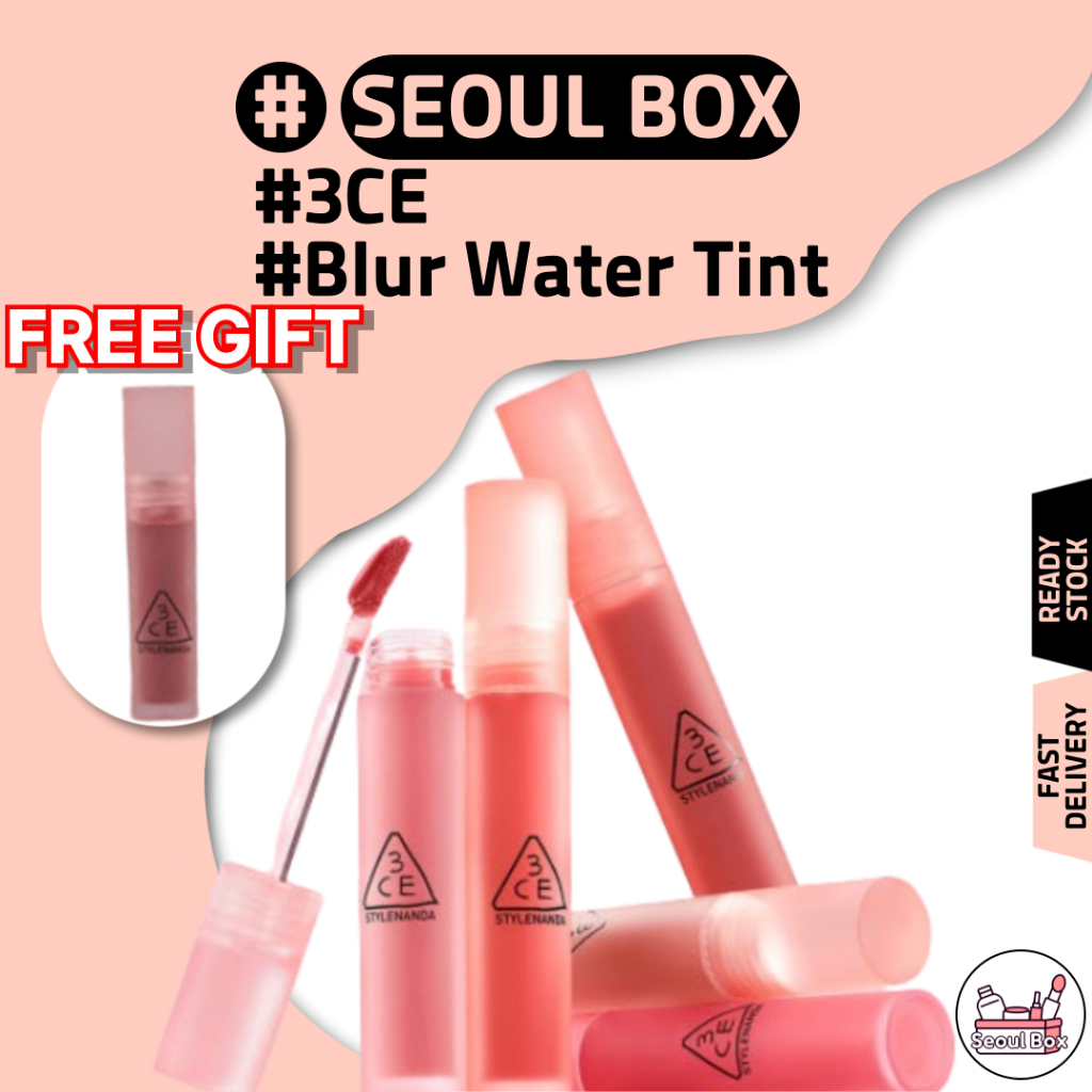 [3CE] Blur Water Tint 4.6g | 輕盈啞光唇彩 | 18種顏色可選 | 唇彩 | 韓國美妝 | 蝦皮購物