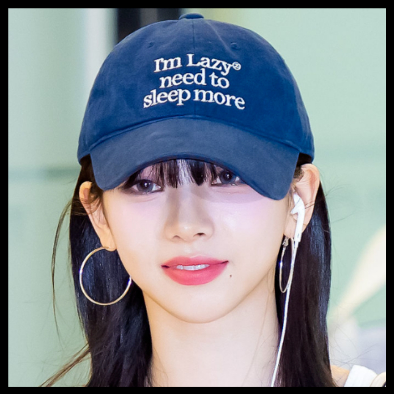 韓國直郵 ️ LAZYZ Sleep More Washing Ball Cap KARINA 同款老帽 帽子 棒球帽 | 蝦皮購物