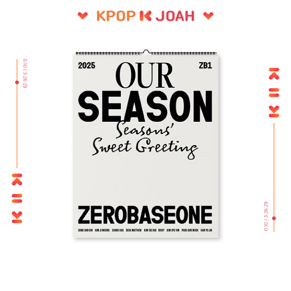 ZEROBASEONE (ZB1) [OUR Season] 2025 WALL CALENDAR | 蝦皮購物