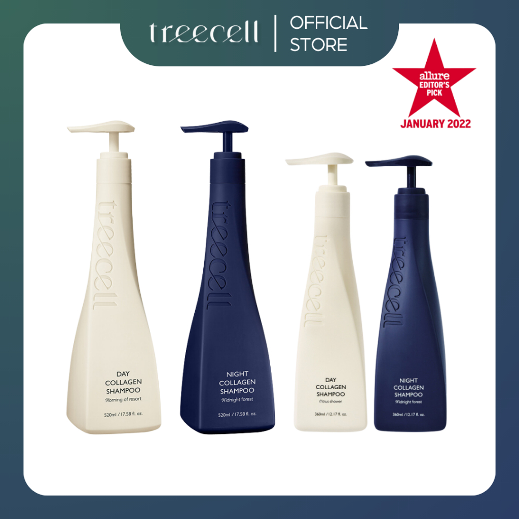 【treecell】日夜膠原蛋白洗髮精 520ml/ 360ml 套組 | 蝦皮購物