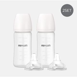 [Moyuum] 矽膠玻璃奶瓶 2ea (240ml) | 蝦皮購物