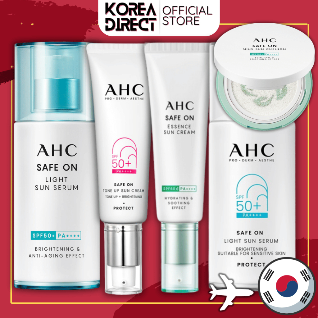 Ahc Safe On Light Sun Serum SPF50+ PA++++,提亮防曬霜,溫和防曬氣墊 25g | 蝦皮購物
