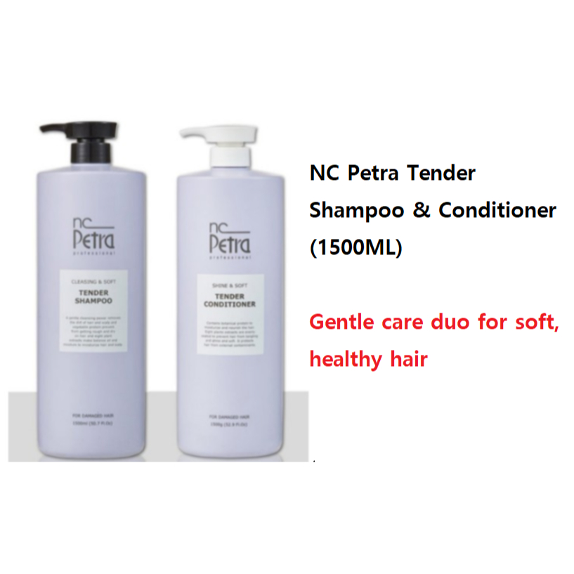 NC Petra Tender 洗髮水和護髮素 1500ML/溫和護理二重奏,柔順、健康的頭髮 | 蝦皮購物