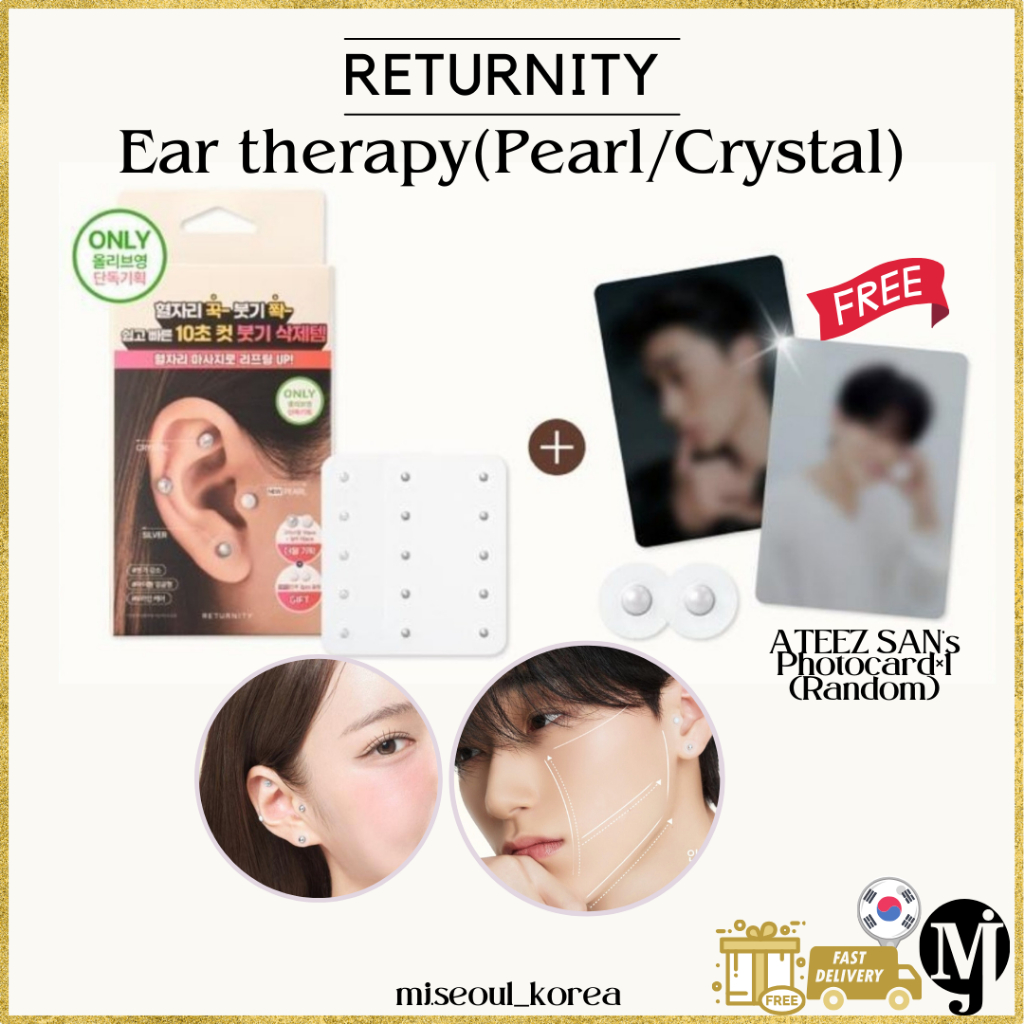 Returnity Ateez San Ear Therapy 2types (Silver/Crystal) Atee | 蝦皮購物