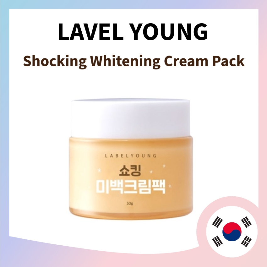 Label Young Shocking Whitening Cream Pack 50g / Tone Up 提亮淡斑 | 蝦皮購物