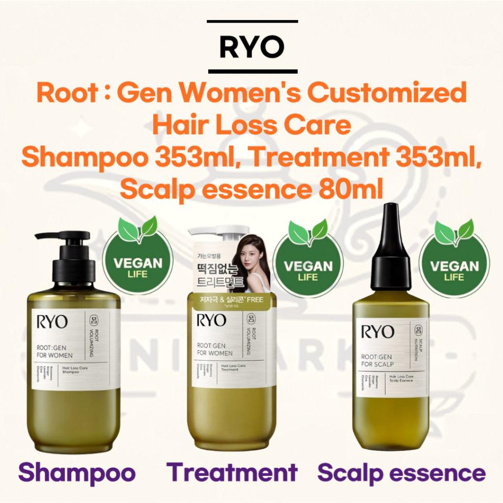 [RYO] Root:gen 女士定制脫髮護理洗髮水 353ml Treatment 353ml 頭皮精華 80ml | 蝦皮購物