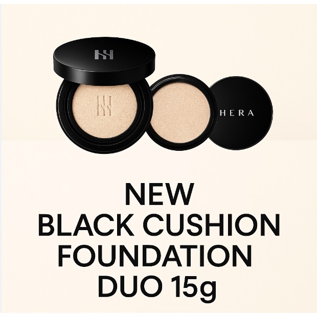 Foundation HERA 黑色氣墊 15g (含 15g 補充裝) 全覆蓋 | 蝦皮購物