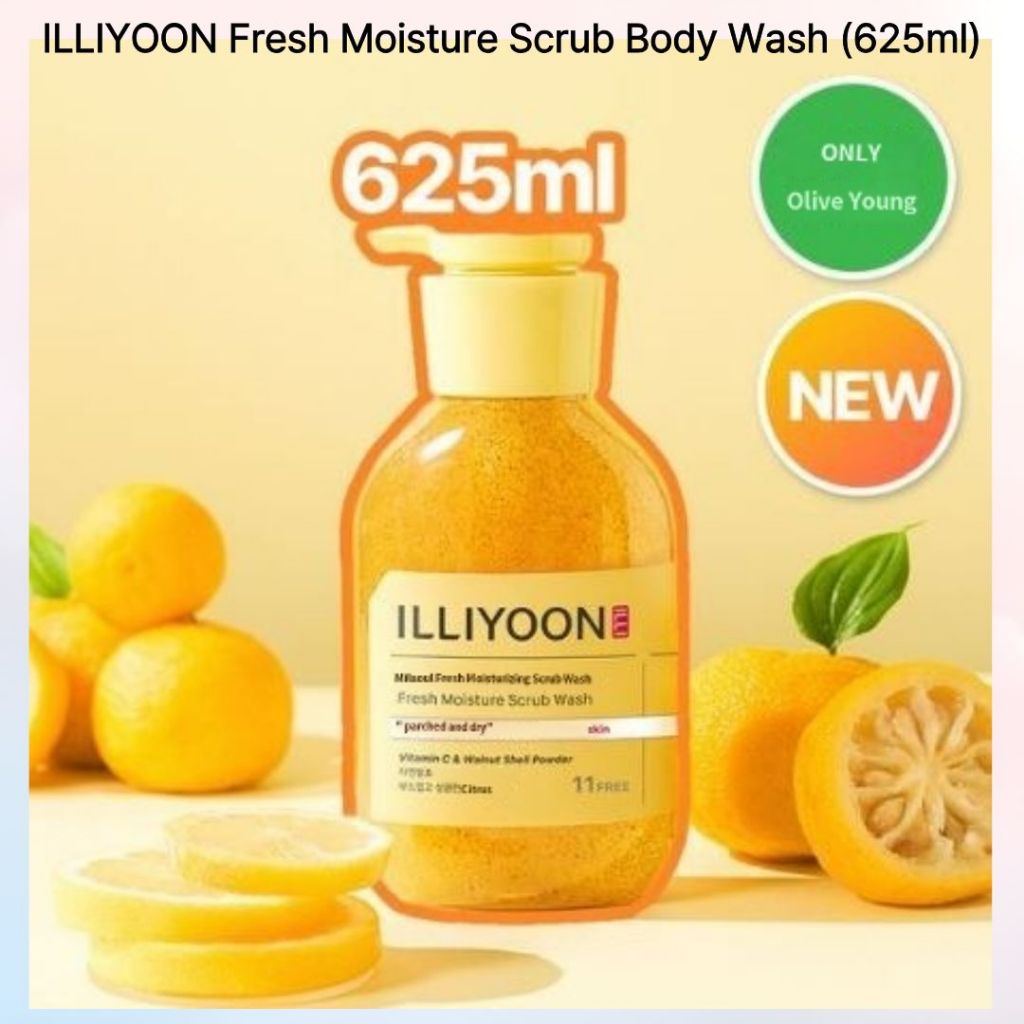 [ILLIYOON] Fresh Moisture Scrub Body Wash 625ml 保濕補水去角質/維生素C | 蝦皮購物