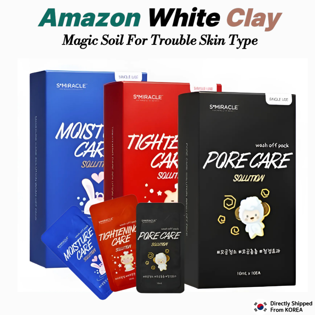 [S+miracle]Amazon White Clay Magic Soil Mask 1Box(10ml*10ea) | 蝦皮購物