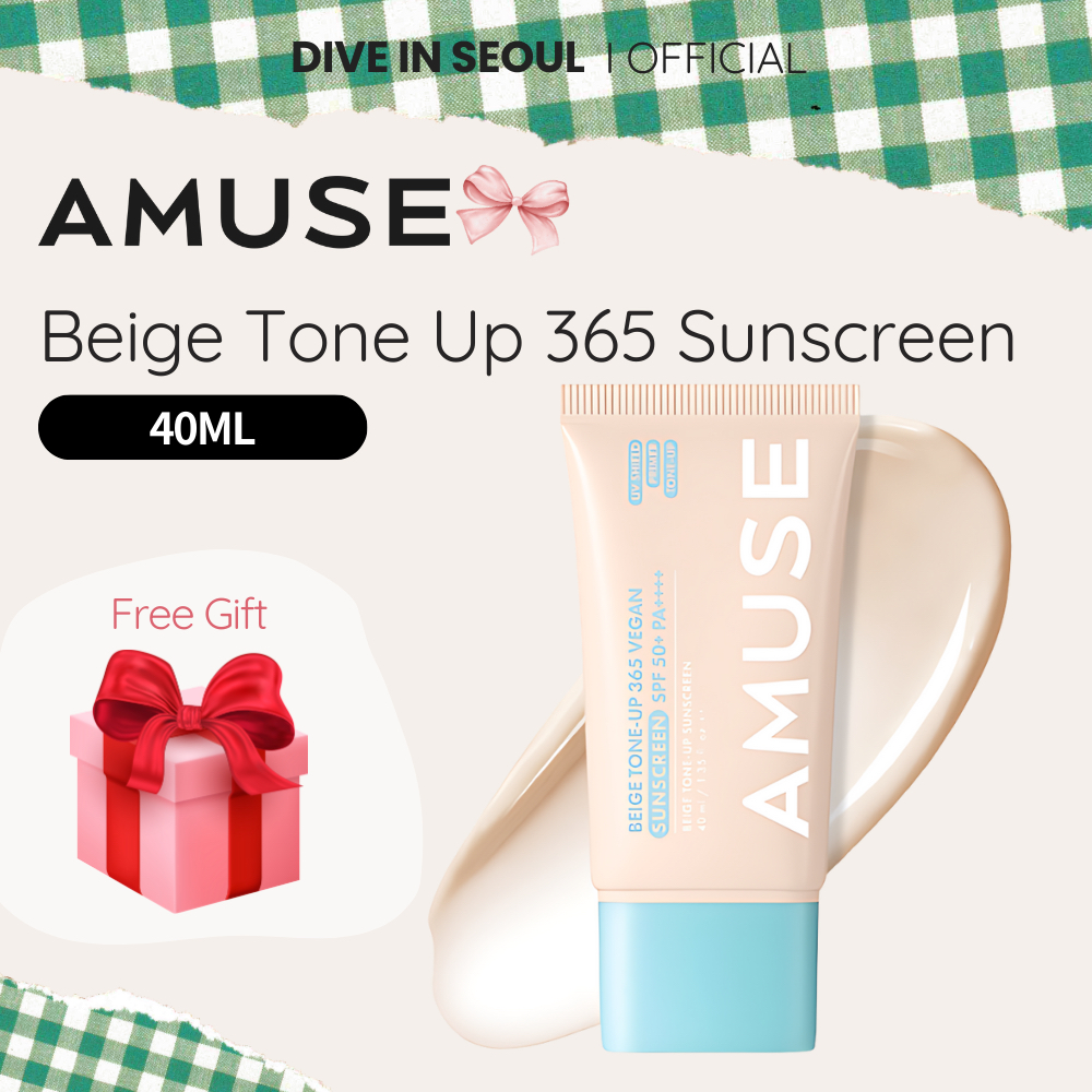 [AMUSE] Beige Tone-Up 365 Vegan Sunscreen – 40ml | 蝦皮購物