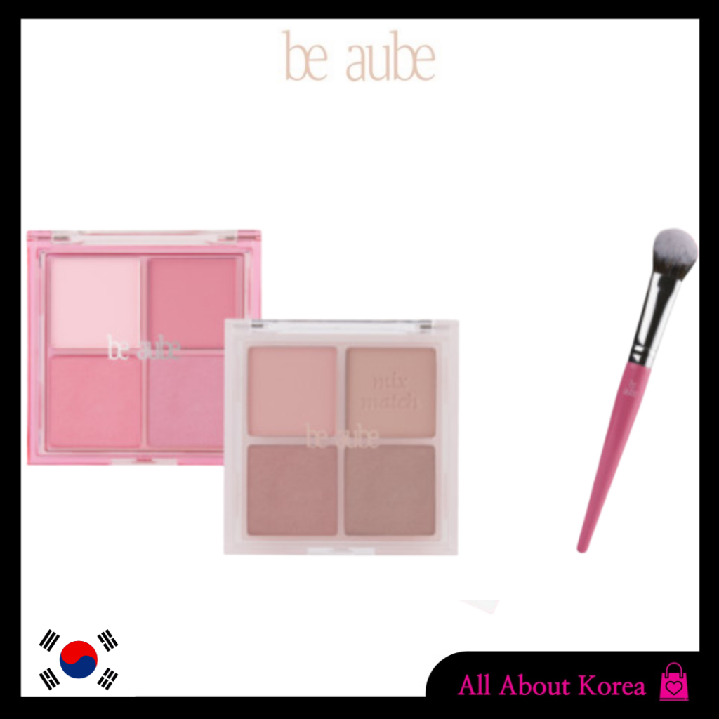 [be aube]Mix Match Cheek Palette 9colors(+Small Cheek Brush) | 蝦皮購物