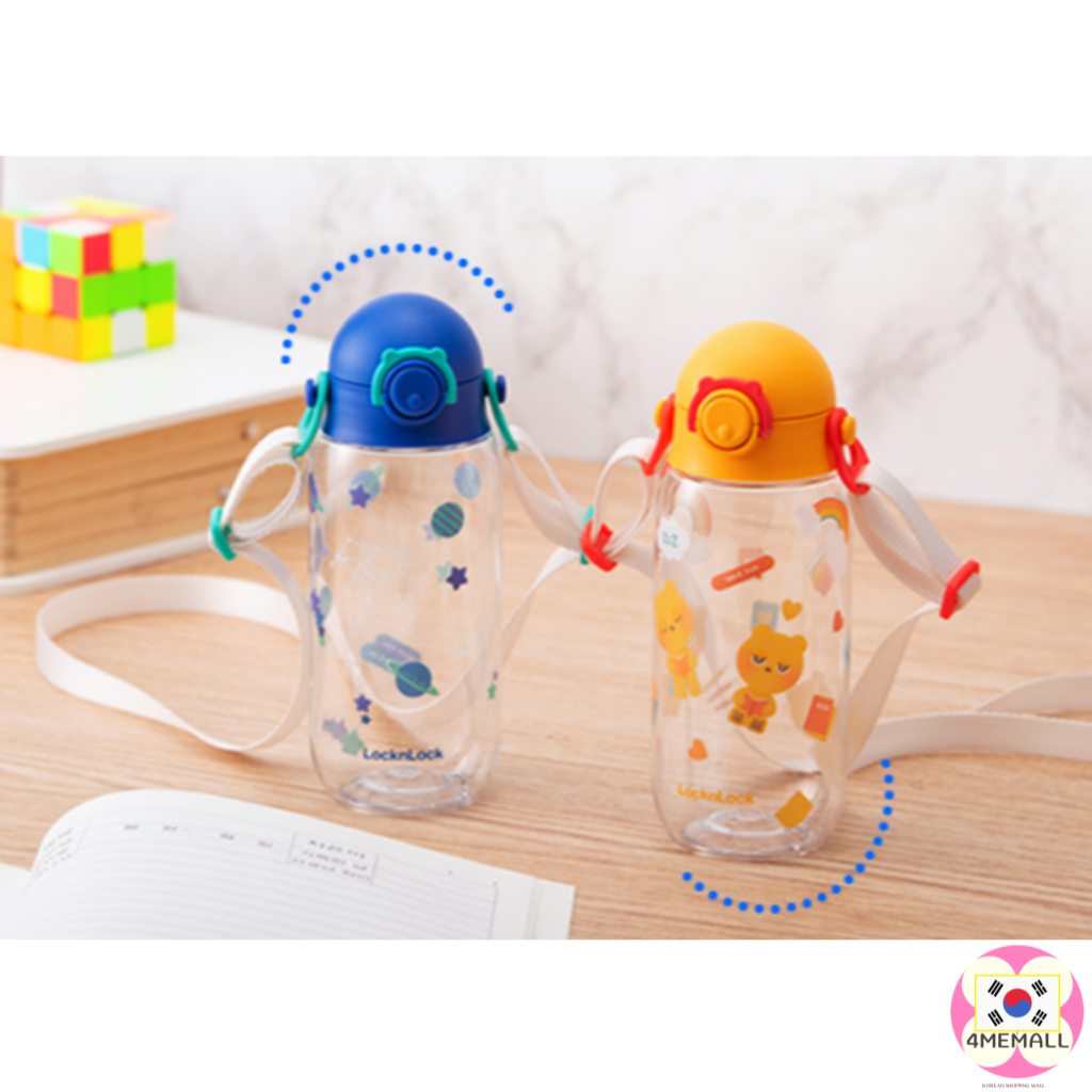 Locknlock 兒童背帶瓶 LOCK&LOCK 輕便玻璃杯 400 毫升水瓶不銹鋼瓶不銹鋼玻璃杯兒童玻璃杯兒童水壺 | 蝦皮購物