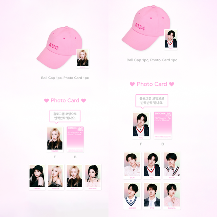 2025 SM Artist SMTOWN LIVE 官方 MD 棒球帽套組 BALL CAP SET 第二 | 蝦皮購物