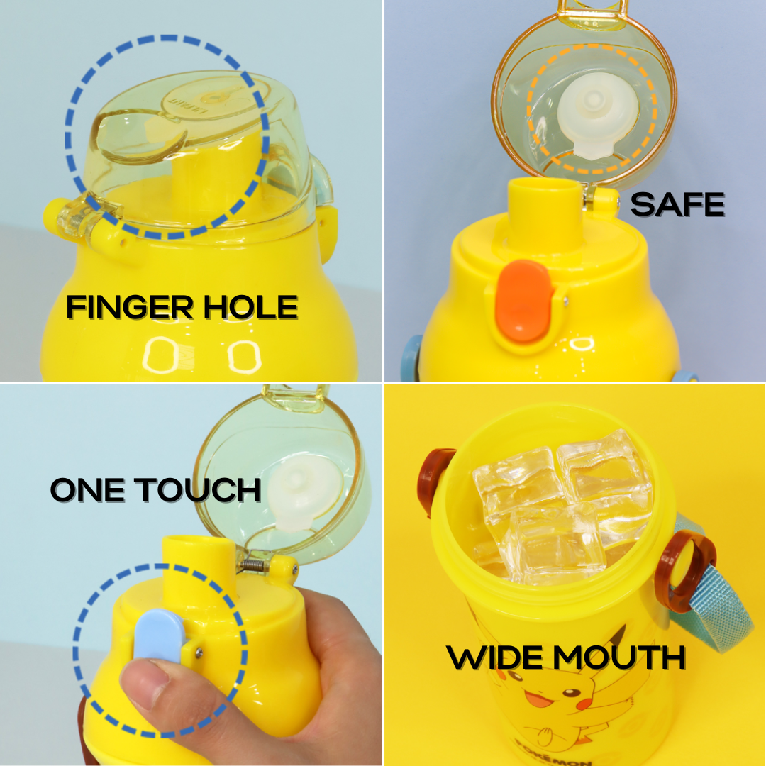 【Lilfant】POKEMON Anchor 一鍵式肩帶水壺 480ml(皮卡丘、Charmander、Mew) | 蝦皮購物