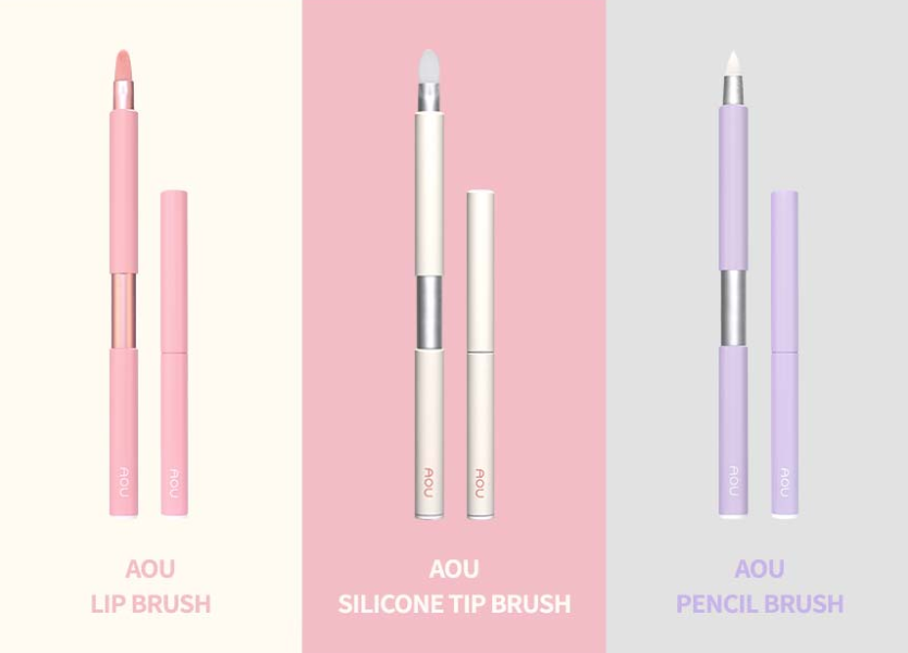 [AOU] Glowy & Matte Floofy Tint Balm - Lip Brush(矽膠/鉛筆/唇部)Ov | 蝦皮購物