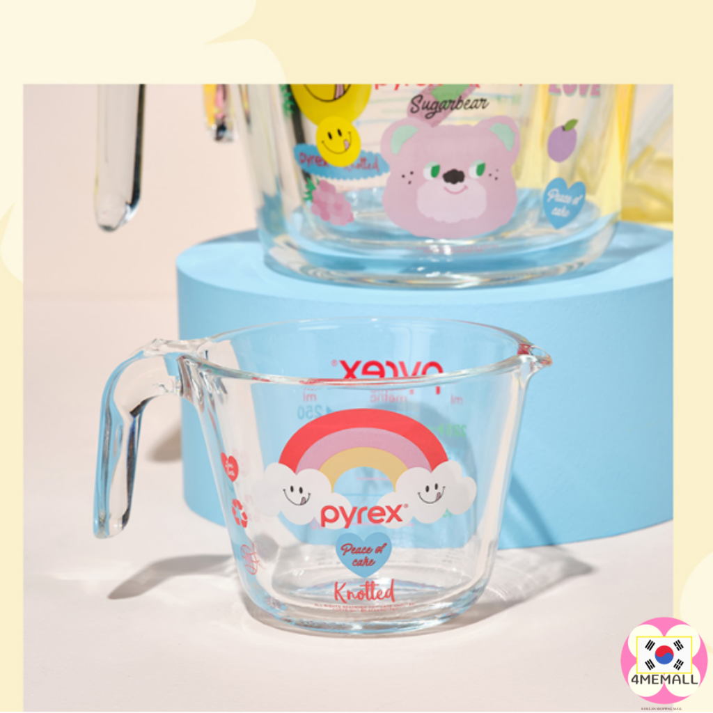 [Pyrex X Knotted] by Corelle Brands 玻璃量杯燒杯 250ml 500ml 1L 3P | 蝦皮購物