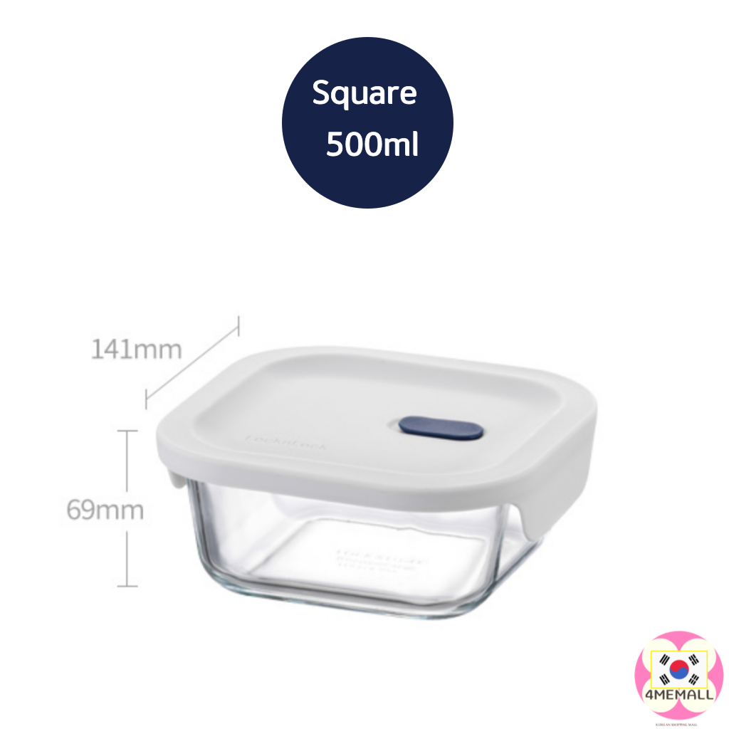 LOCK&LOCK Locknlock 頂級矽膠玻璃密封容器食品容器食品儲存鎖和鎖和鎖韓國 | 蝦皮購物