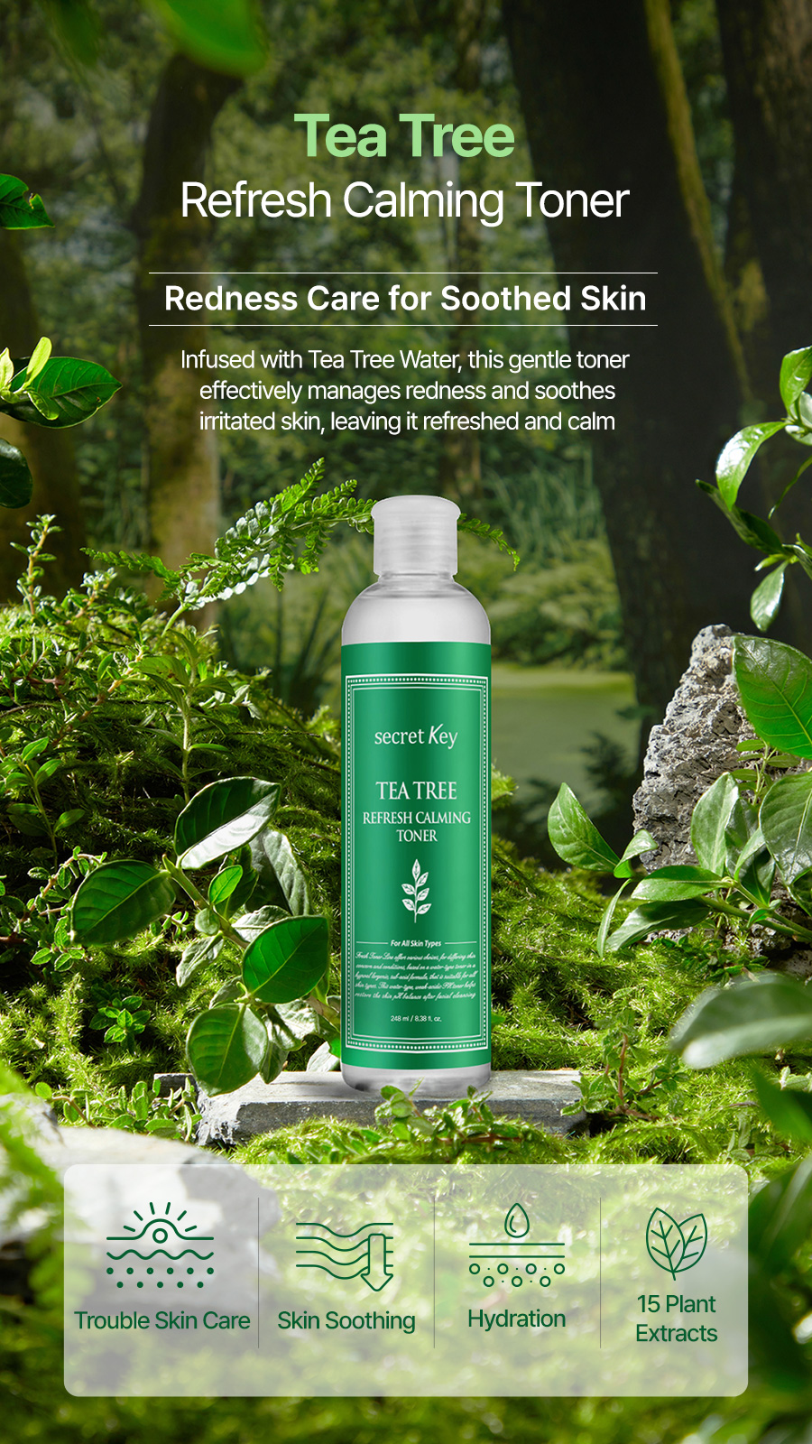 [SECRETKEY Official] 清新爽膚水玫瑰碎花柔膚 248ml [買一送一] | 蝦皮購物