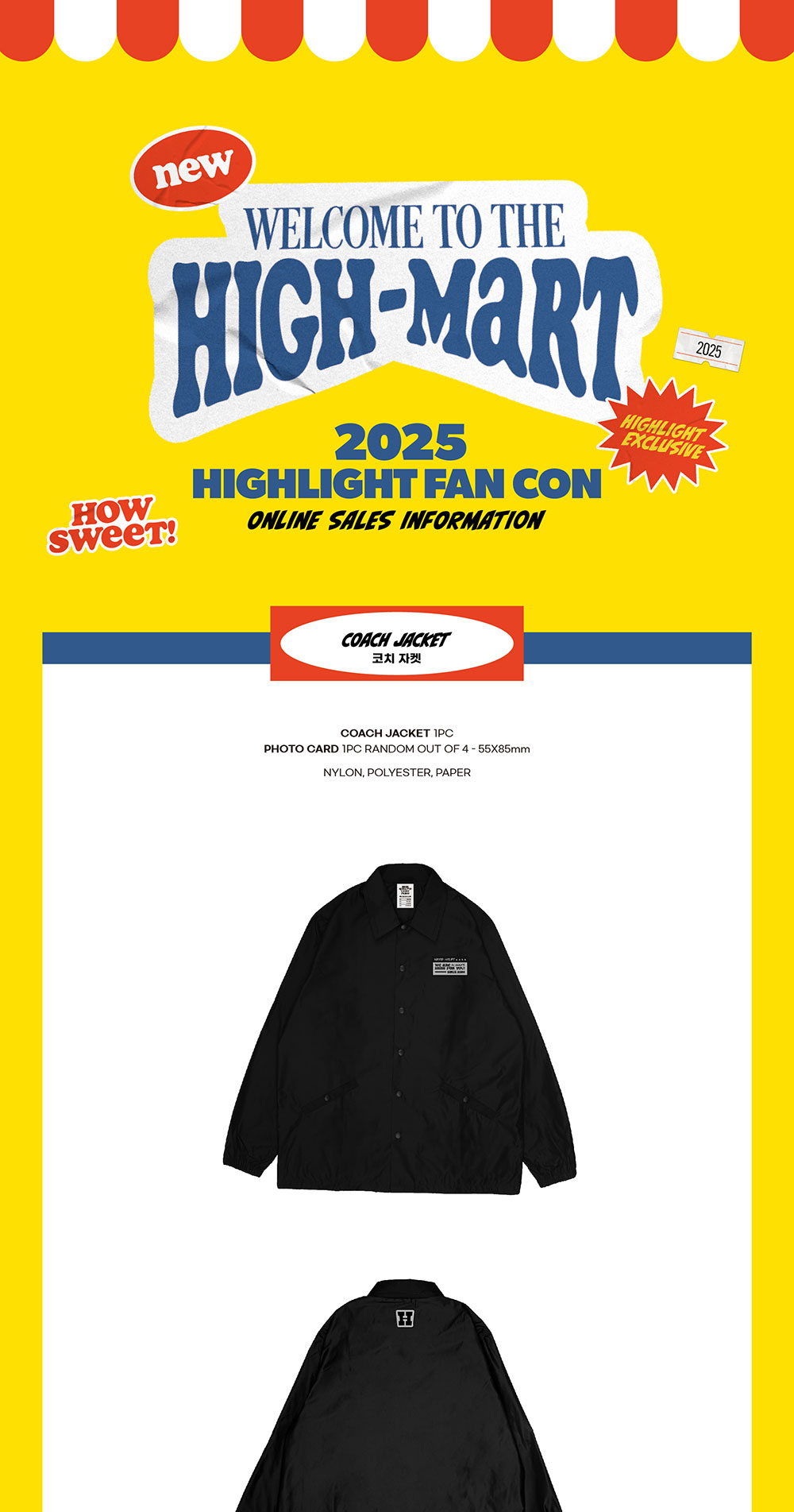 (JACKET) HIGHLIGHT [WELCOME TO THE HIGH-MART] FAN CON MD | 蝦皮購物