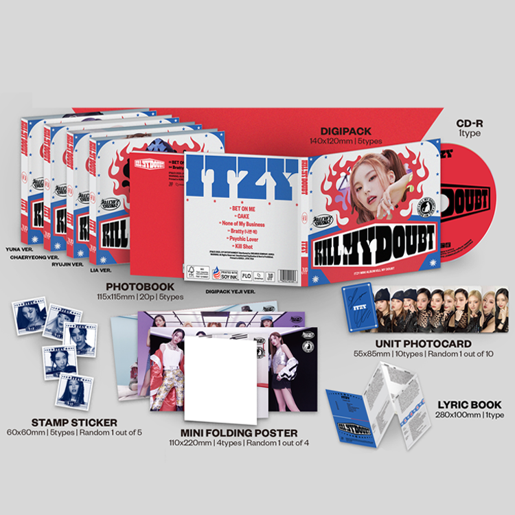 ITZY - 第7張 迷你專輯 [KILL MY DOUBT] DIGIPACK版 (全5版套組) | 蝦皮購物