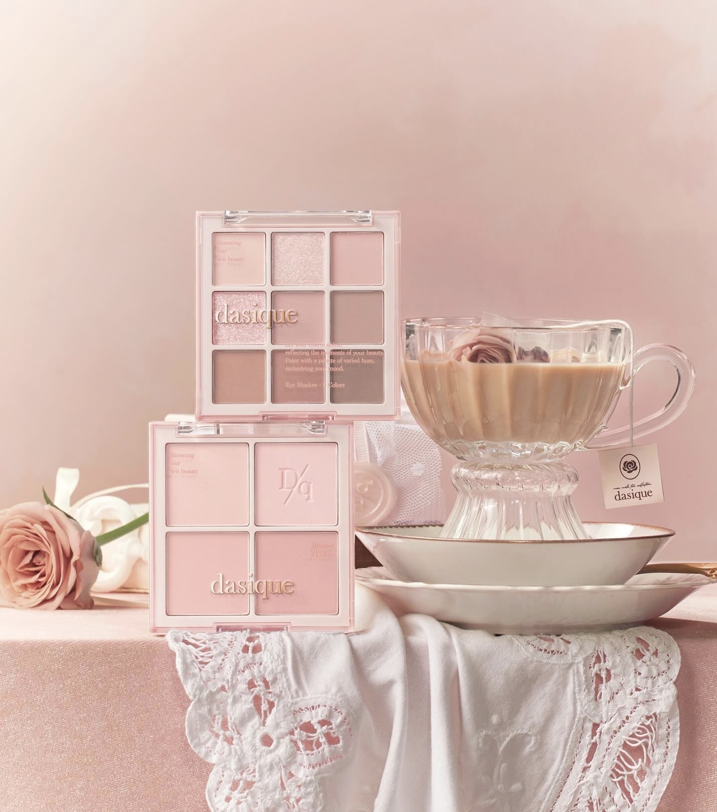 dasique Rose Milk Tea Shadow Palette Blending Mood Cheek | 蝦皮購物