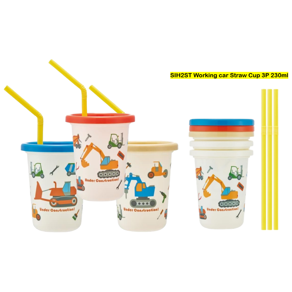 [SKATER] 恐龍/工作車吸管水杯 3P 套裝 230ml SIH3ST SIH2ST | 蝦皮購物