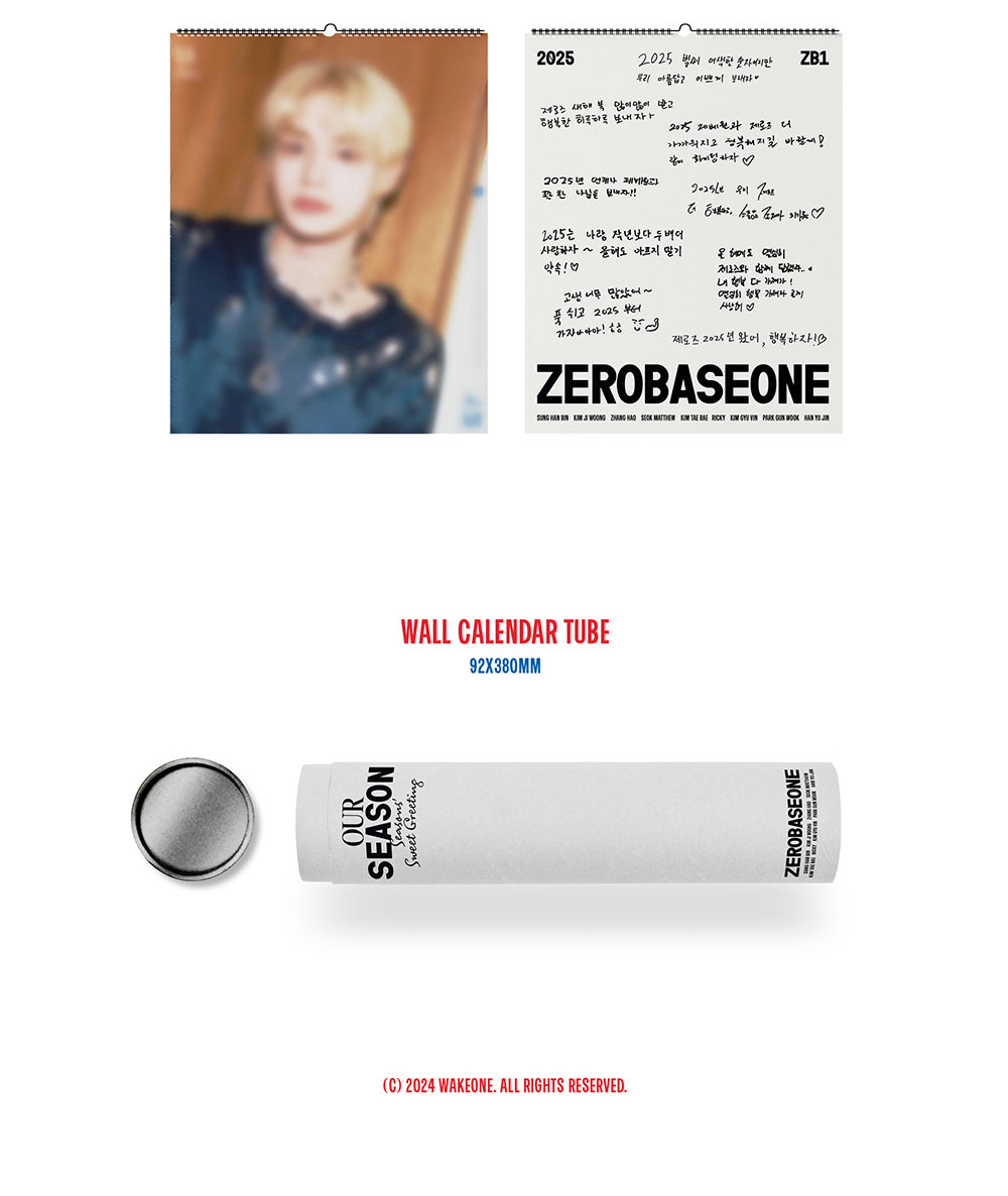 ZEROBASEONE (ZB1) [OUR Season] 2025 WALL CALENDAR | 蝦皮購物