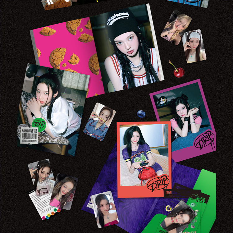 BABYMONSTER - 第1張 正規專輯 [DRIP] YG TAG版 (WITHMUU 特典) (全7版套組) | 蝦皮購物