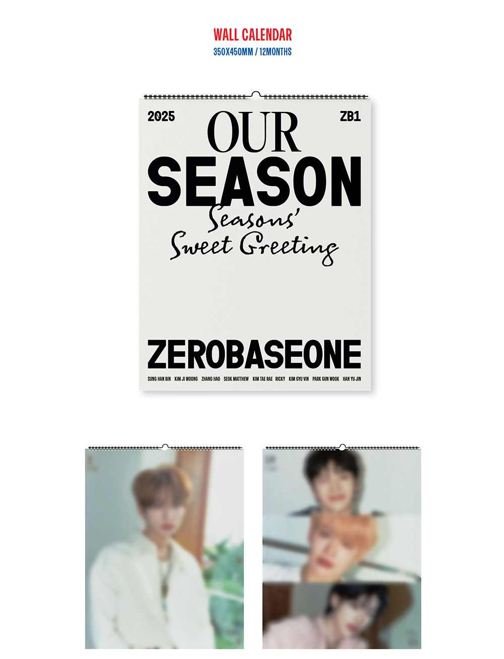 ZEROBASEONE (ZB1) [OUR Season] 2025 WALL CALENDAR | 蝦皮購物