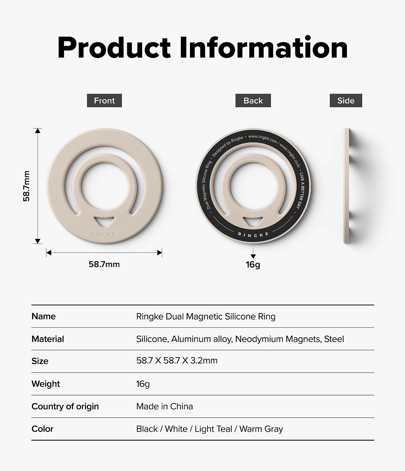 Ringke Dual Magnetic Silicone Ring 適用於智慧型手機和其他配件 | 蝦皮購物