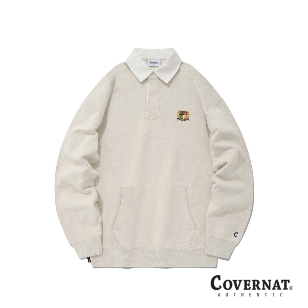 [COVERNAT] LOGO翻領大學T [F7] | 蝦皮購物