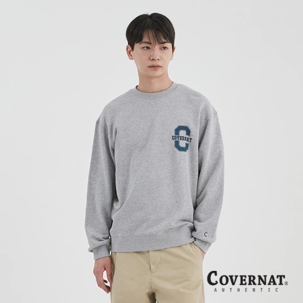 [COVERNAT] C LOGO CENTER COLLEGE SWEATSHIRTS [F7] | 蝦皮購物