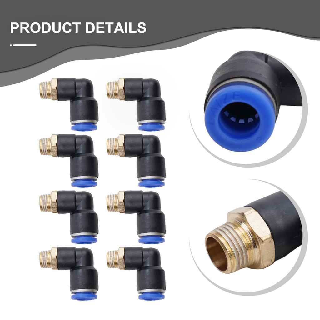 8PCS 1/8 L Fit Fitting Connector Tube 8mm 適用於 Corghi | 蝦皮購物