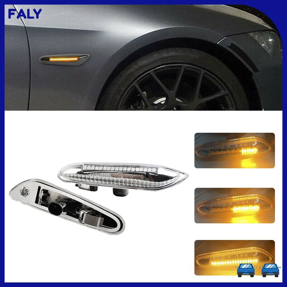 BMW 【熱賣】動態 LED 側標清晰轉向燈適用於寶馬 E46 E90 E91 E92 E60 E87 E82 | 蝦皮購物