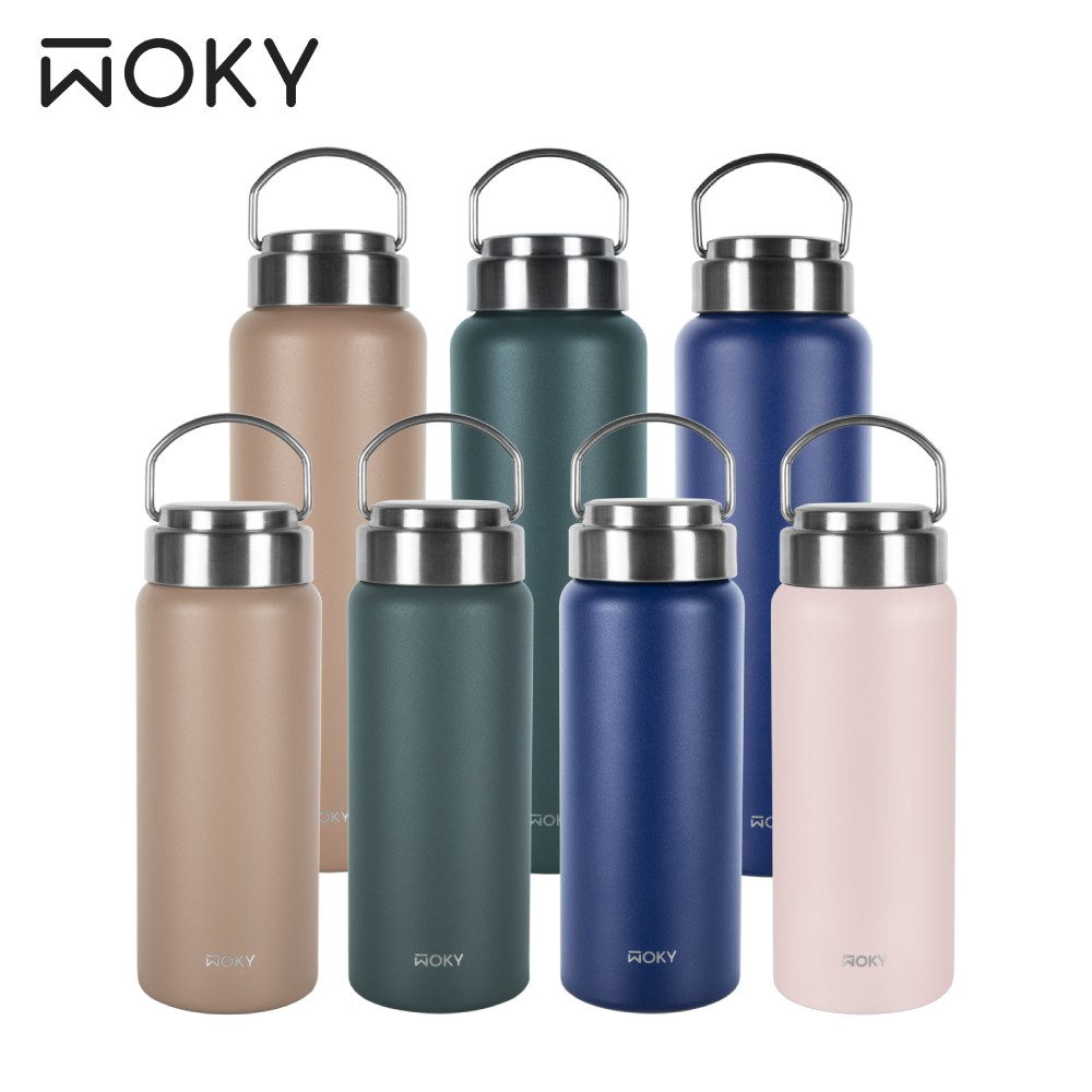 【蝦皮直營】WOKY 沃廚 提手輕芯鈦瓷易潔層保溫瓶500ml/800ml | 蝦皮購物