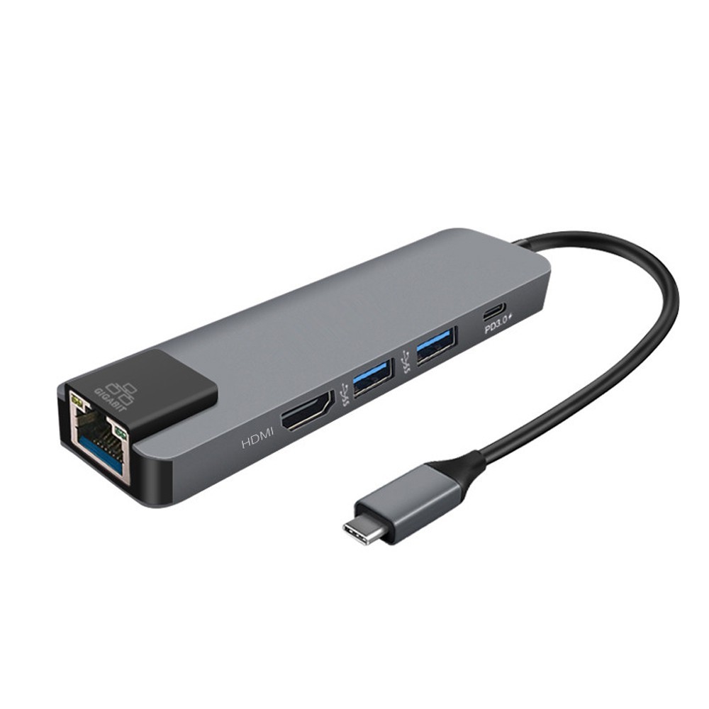 ANTIAN Type-C 五合一多功能轉接器 HUB集線器網路轉換器HDMI USB3.0 mac轉接頭 廠商直送 | 蝦皮購物