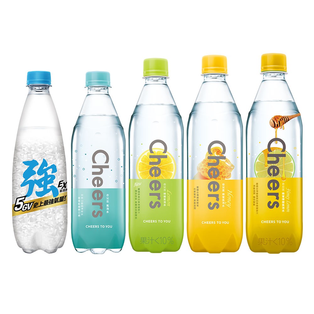 【蝦皮直營特選】泰山 Cheers氣泡水系列 強氣泡/原味/蜂蜜/檸檬 590mlx24入/箱 多款可選 | 蝦皮購物
